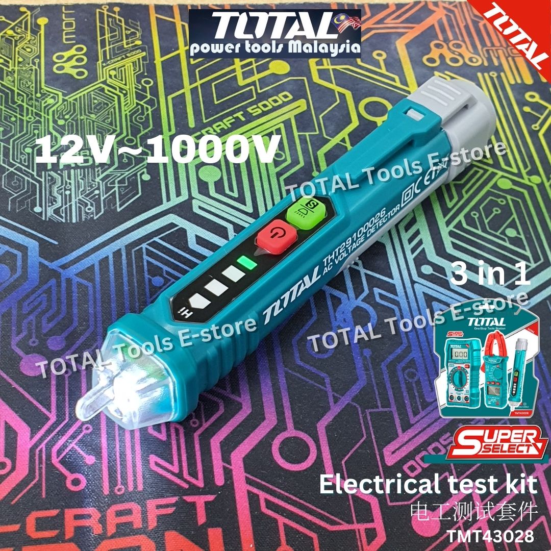 TOTAL 3 in 1 Electrical test kit / Digital Multimeter / Digital AC ...
