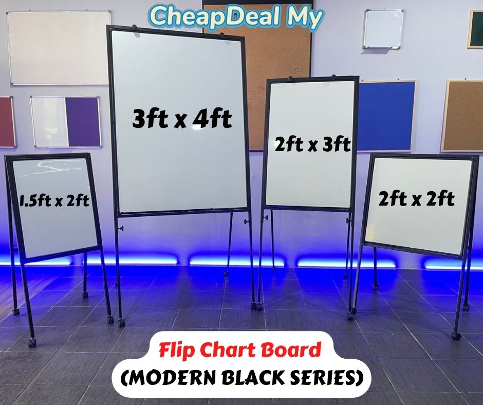 CheapDealMy Whiteboard Flip Chart Board All Size - Black /White (1.5 x ...