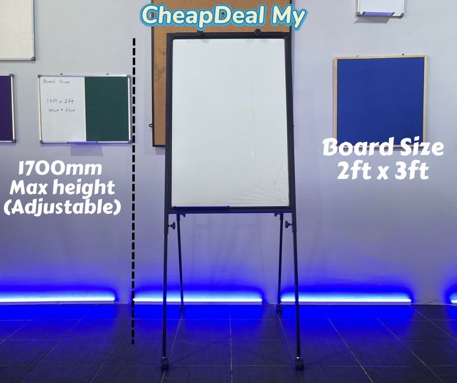 CheapDealMy Whiteboard Flip Chart Board All Size - Black /White (1.5 x ...