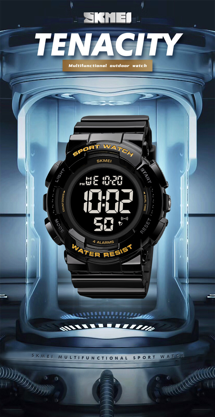 SKMEI 2081 Waterproof Men's Women's LED Digtial Date Military Stopwatch ...