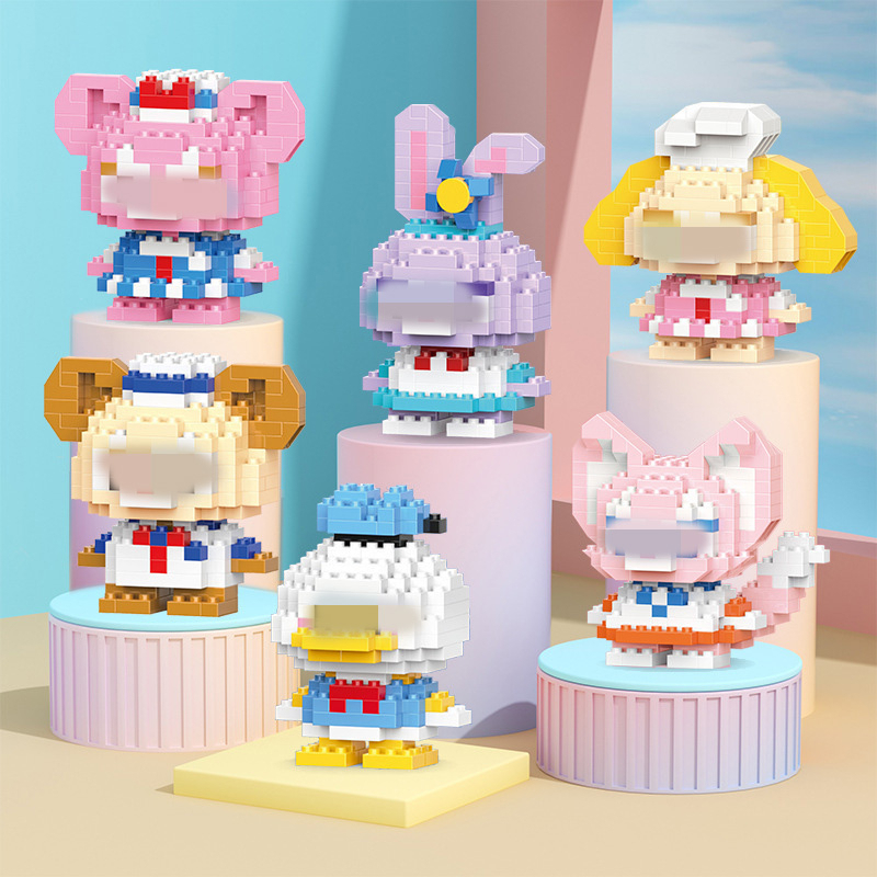 Mini Cute Cartoon Tiny Block DIY Series Nano Puzzle Cute Micro Building ...