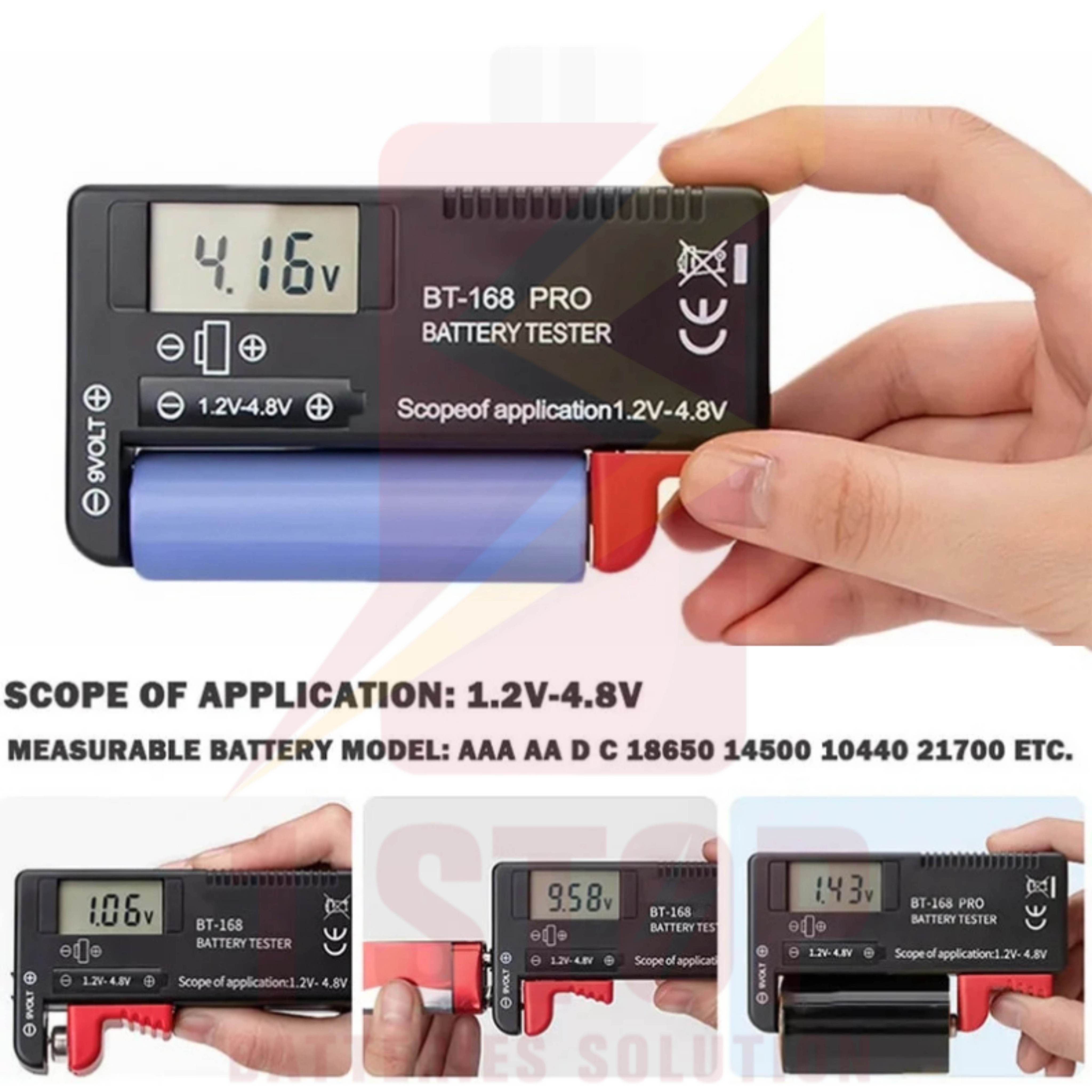 Universal Battery Tester Voltage Checker for AA AAA C D 9V 3.7V ...