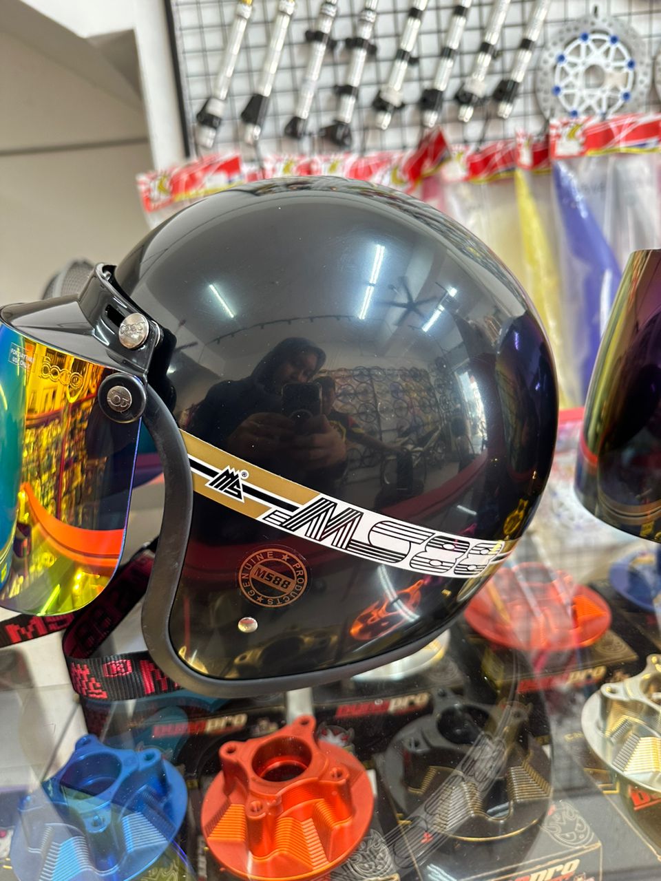💯% ORIGINAL HELMET MS88 ( TALI TULISAN MERAH ) SIRIM MS-88 MS88 HELMET ...
