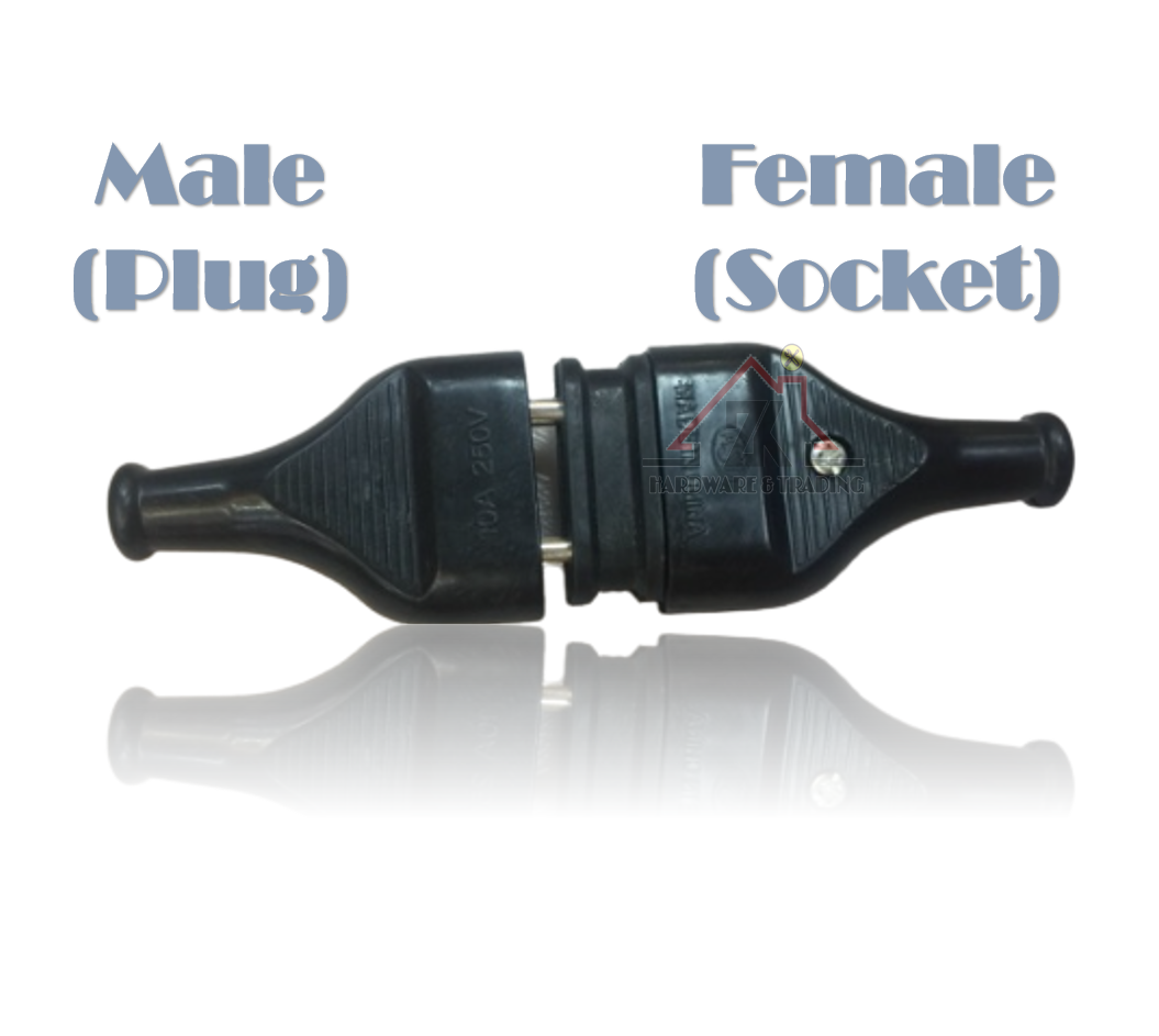 2 Pin Round Plug and Socket Male Plug 2 Pin Female 2 Pin Socket AC Plug ...