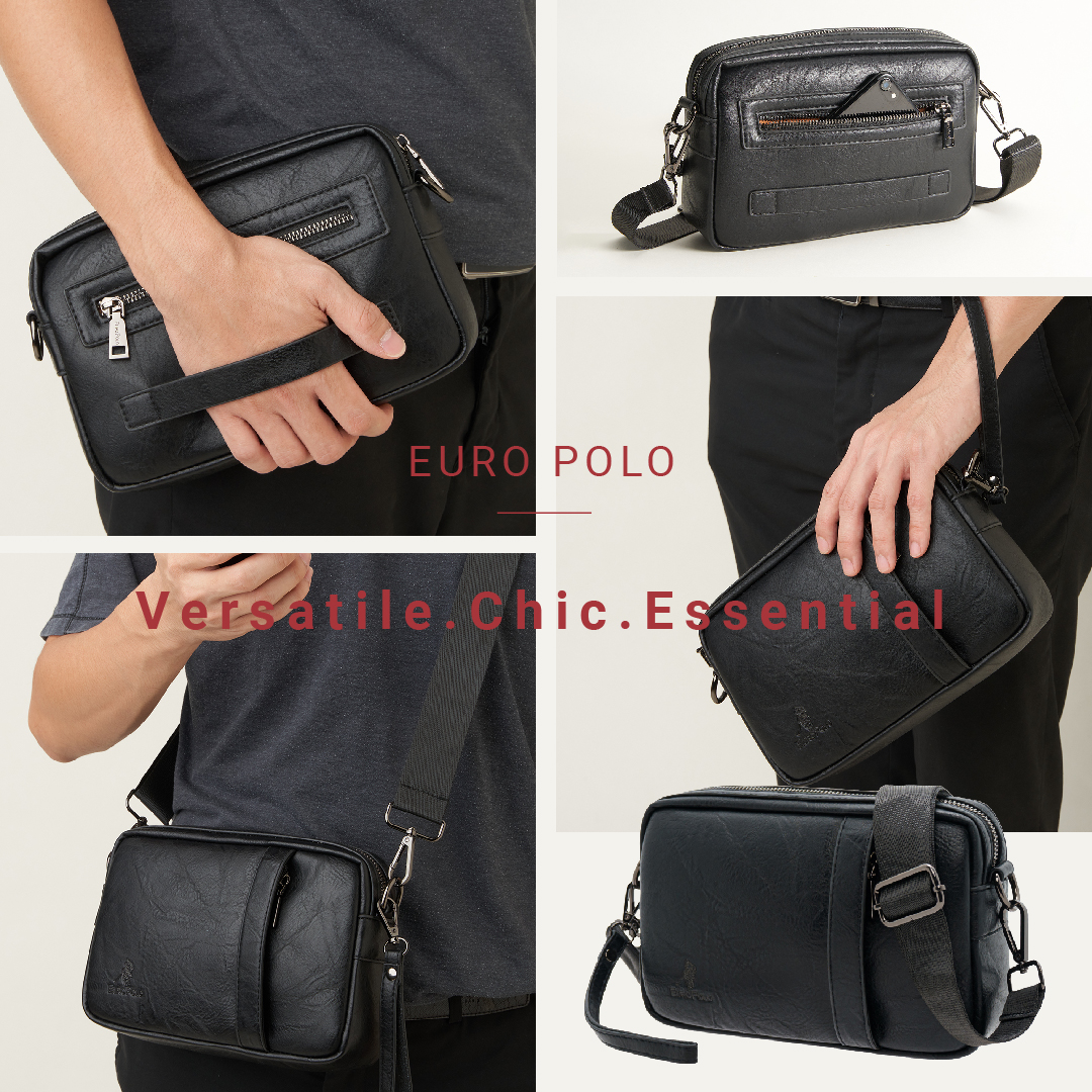 Euro Polo 3 Way Style Clutch Bag Sling Bag for Man - EBA 30309 | Shopee ...