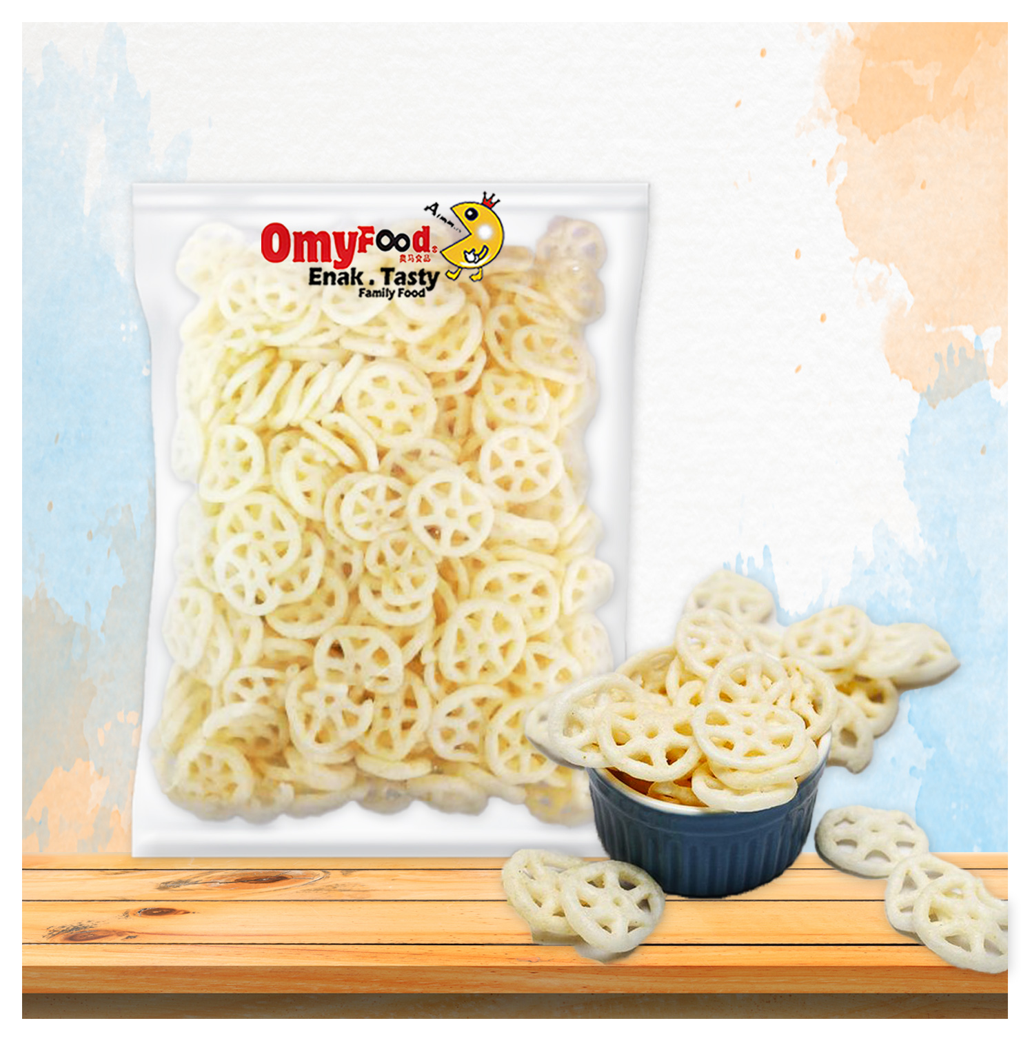 250g Pops Wheel Snack Keropok Roda Kentang Masin [OmyFood] | Shopee ...