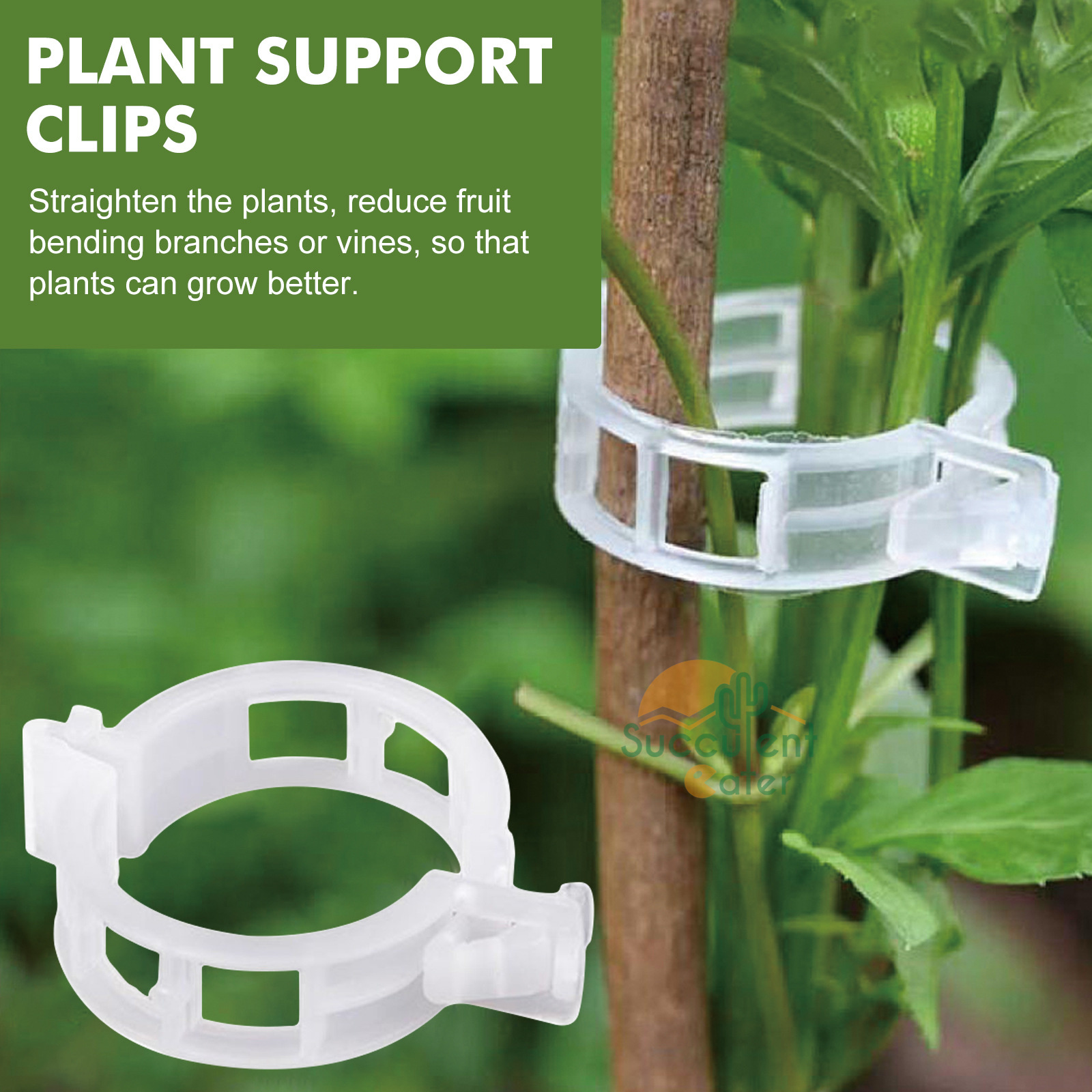 Garden Clip for Plant Flower Lever Loop Gripper Clips Fastener Flower ...