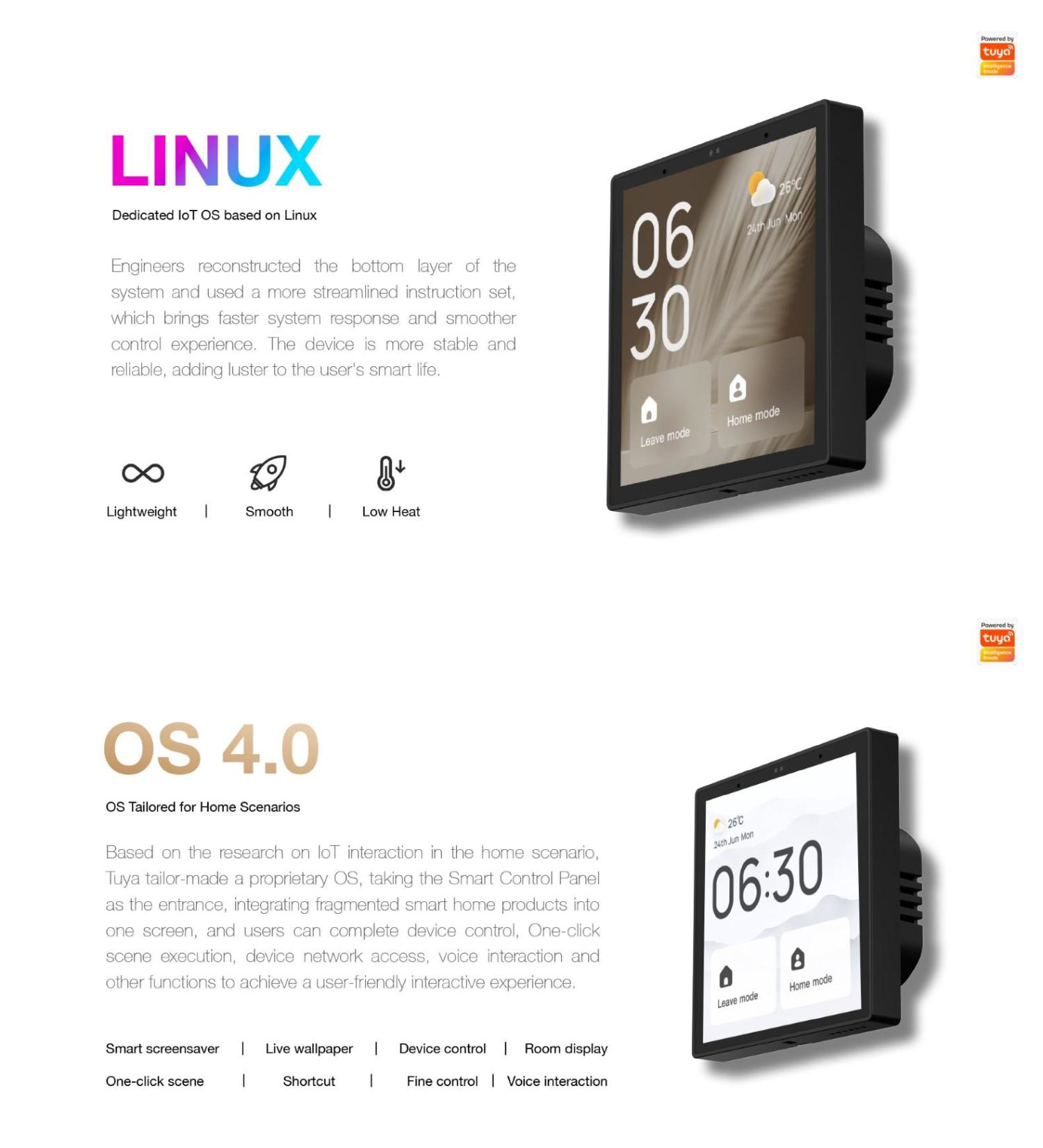 4" Smart Home Control Touch Panel with Built In Alexa Voice Control and ...