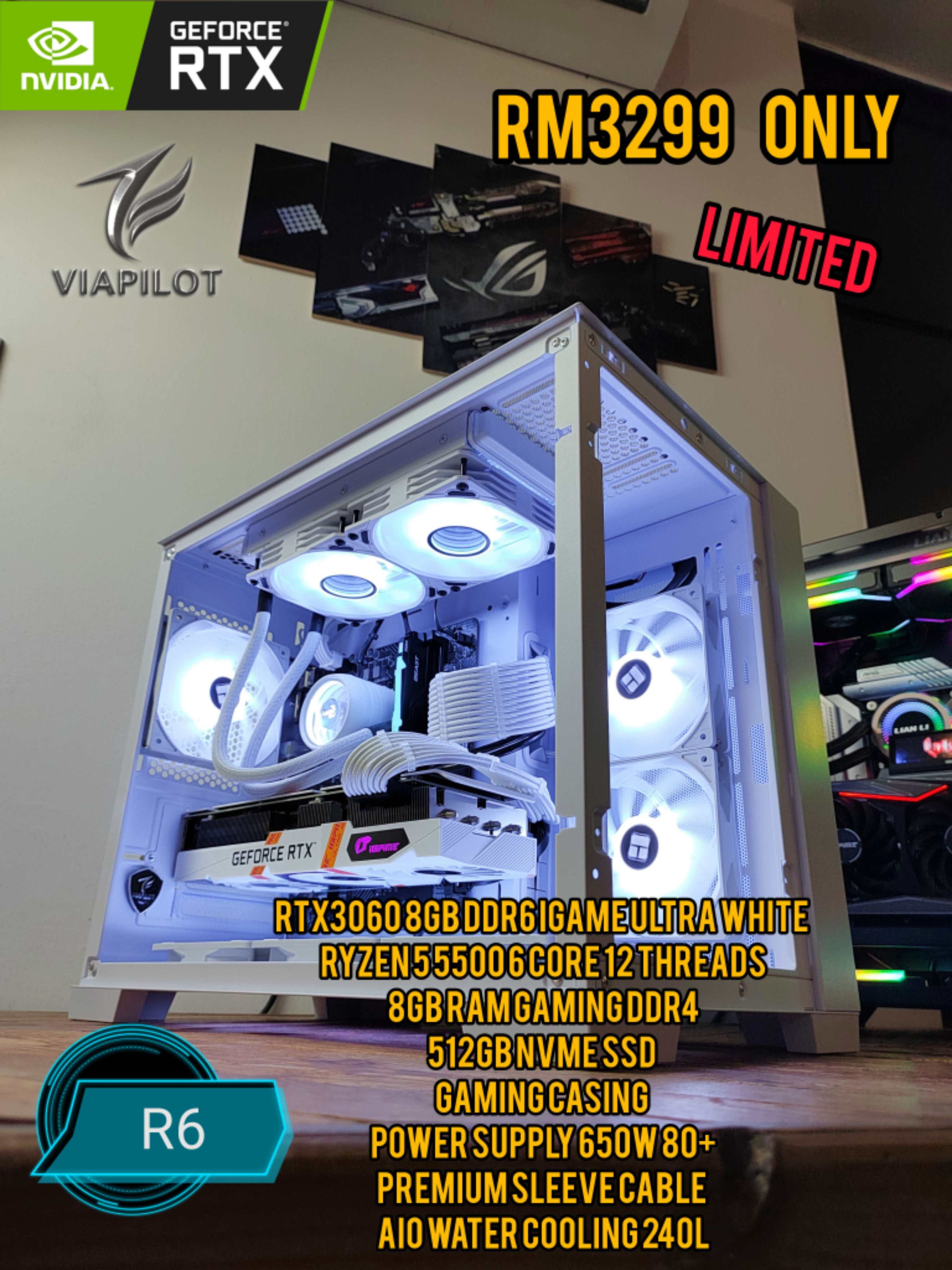 Snow White Build RTX Nvidia GAMING PC by VIAPILOT | Shopee Malaysia