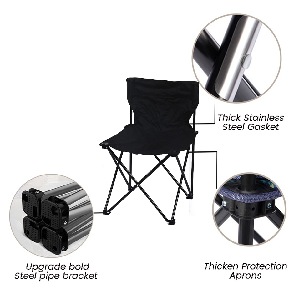 TEEMI Large Size Foldable Camping Chair Kerusi Healing Lipat Relax ...