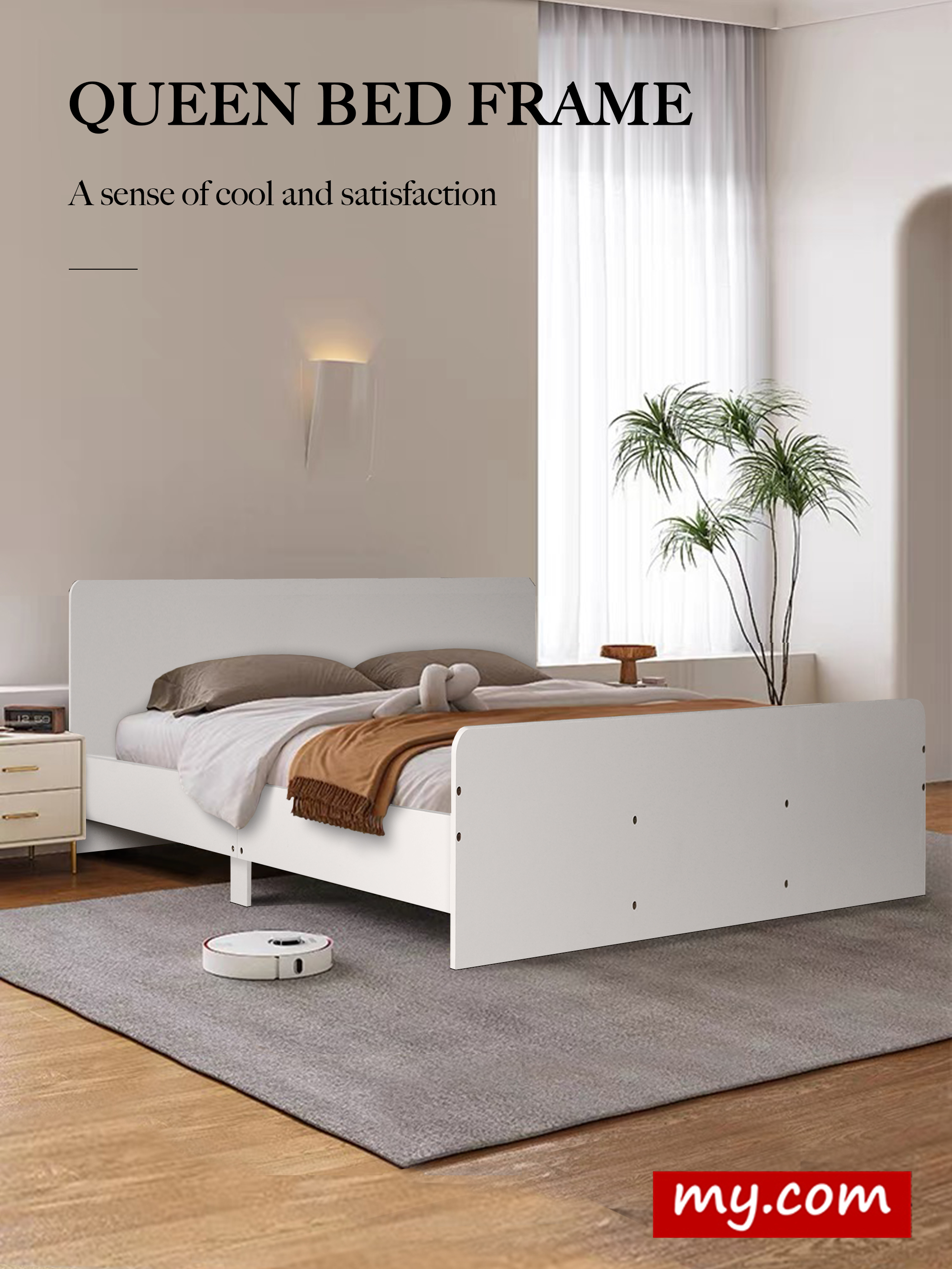 Rangka Katil/Wooden Single Bed Frame with Headboard my.com/Katil Single ...