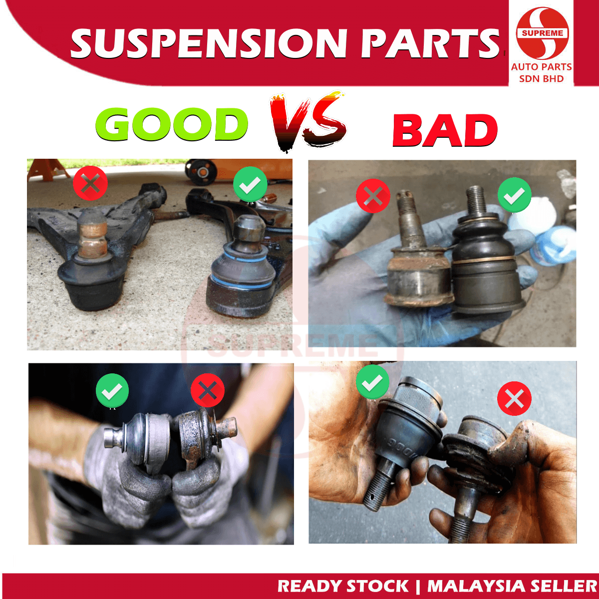 S2U Car Steering Rack Front Upper Lower Arm Ball Joint Kia Sephia ...