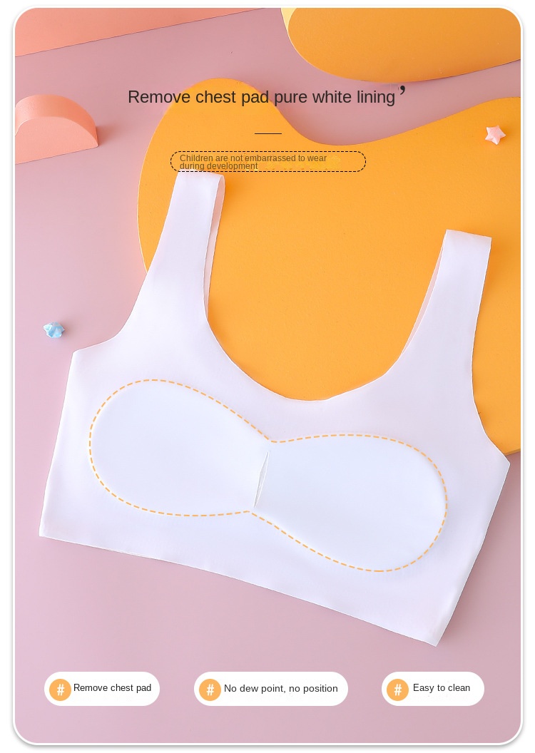 Teenage Girls Wearing Bras Young Student Early Development Soft Vest ...
