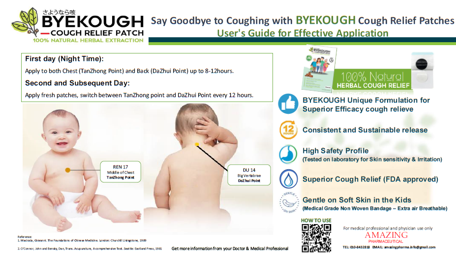 Byekough Cough Relief Patch 6's ( ORIGINAL 100% natural herb ubat batuk ...