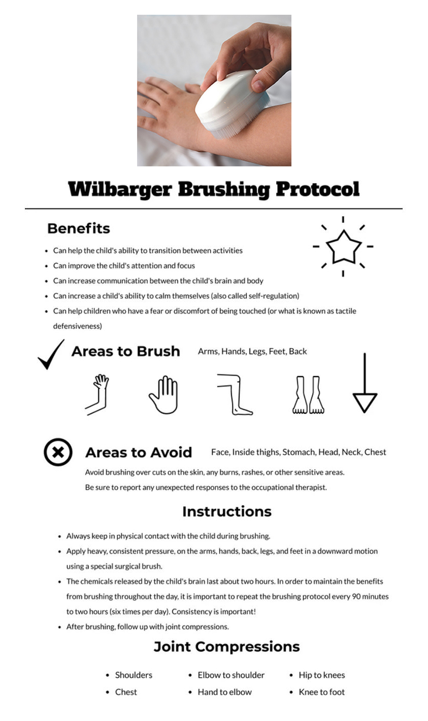 Wilbarger Therapressure Sensory Brush ADHD Autism SPD Berus Terapi ADHD ...