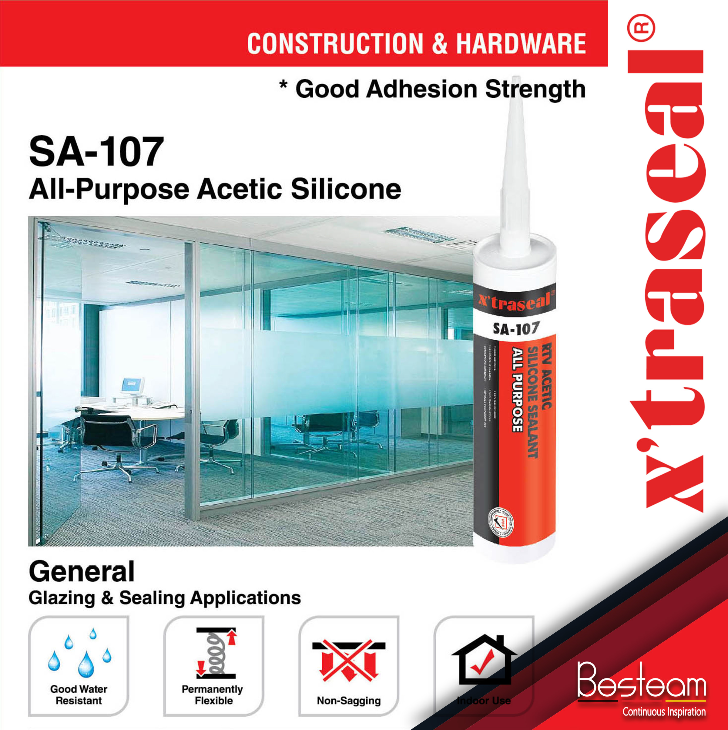 X'traseal SA-107 All-Purpose RTV Acetic Silicone Sealants | Shopee Malaysia