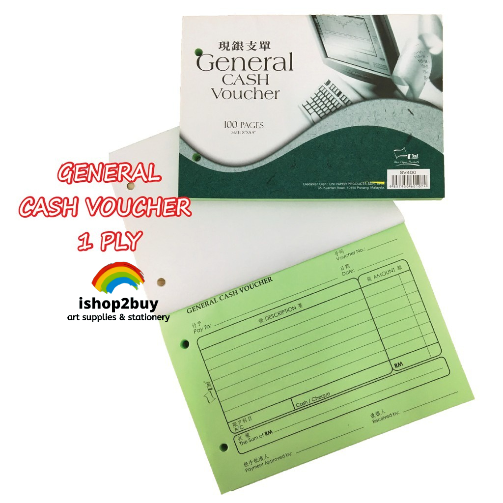 Salary Voucher Payment Voucher 10 Books Petty Cash Voucher General Cash Voucher Baucer Gaji ...
