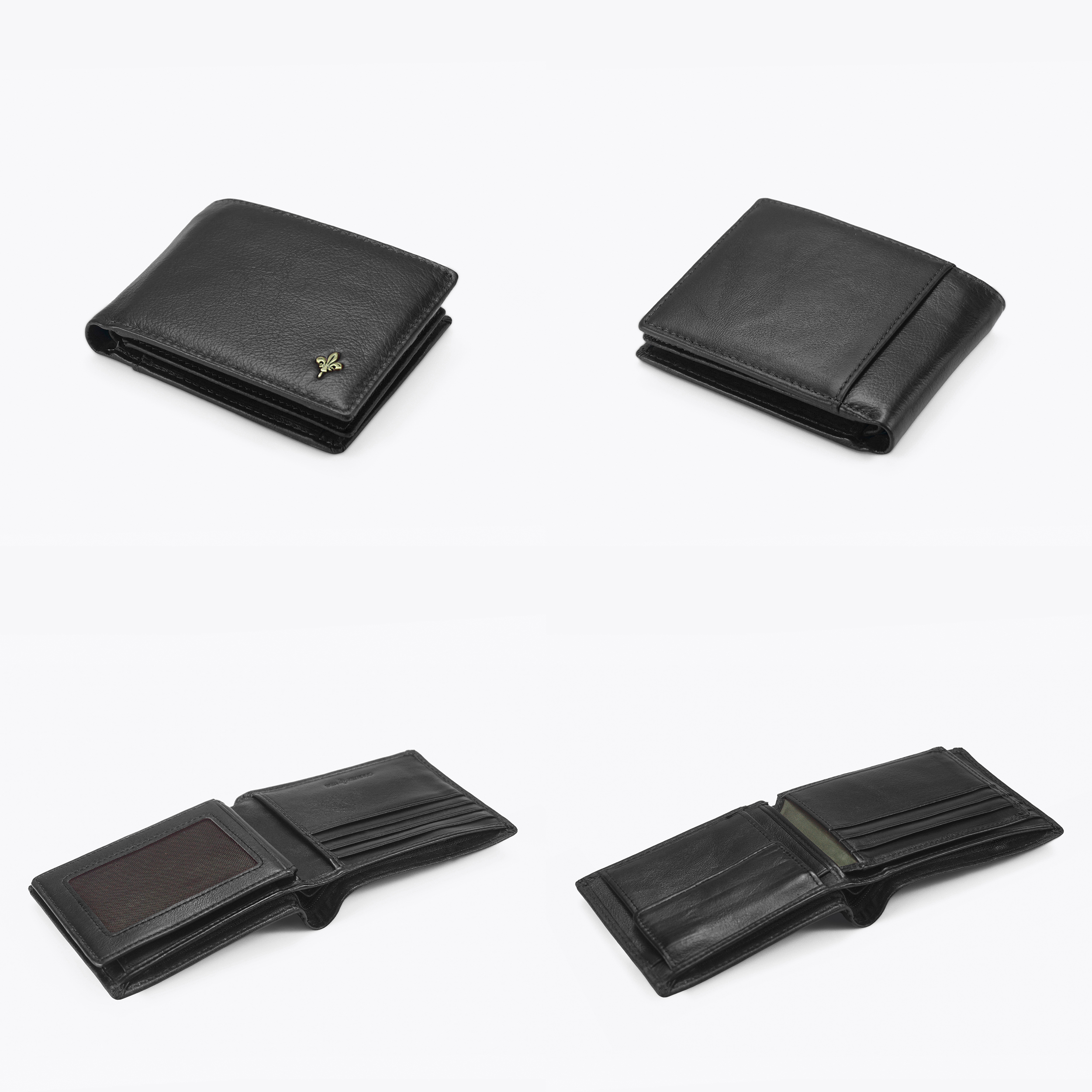 COUNTRY HIDE SEMPRE Top Grain Cowhide RFID Blocking Bi-Fold Mid Flip ...