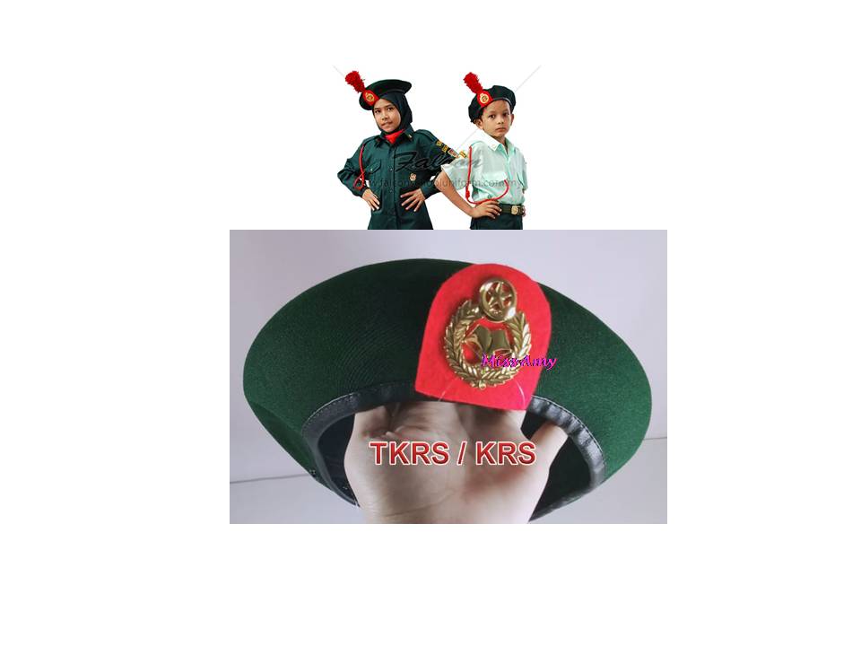 BERET TKRS KRS BSMM KADET BOMBA + LENCANA TOPI (1 SET) | Shopee Malaysia