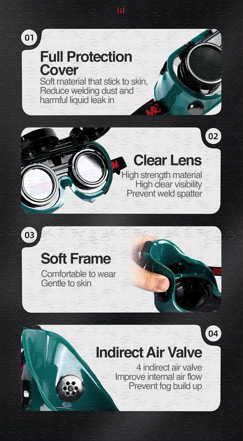 3M 10197 1621 Safety Goggles ANTI FOG Welding Protective Glasses 3m ...