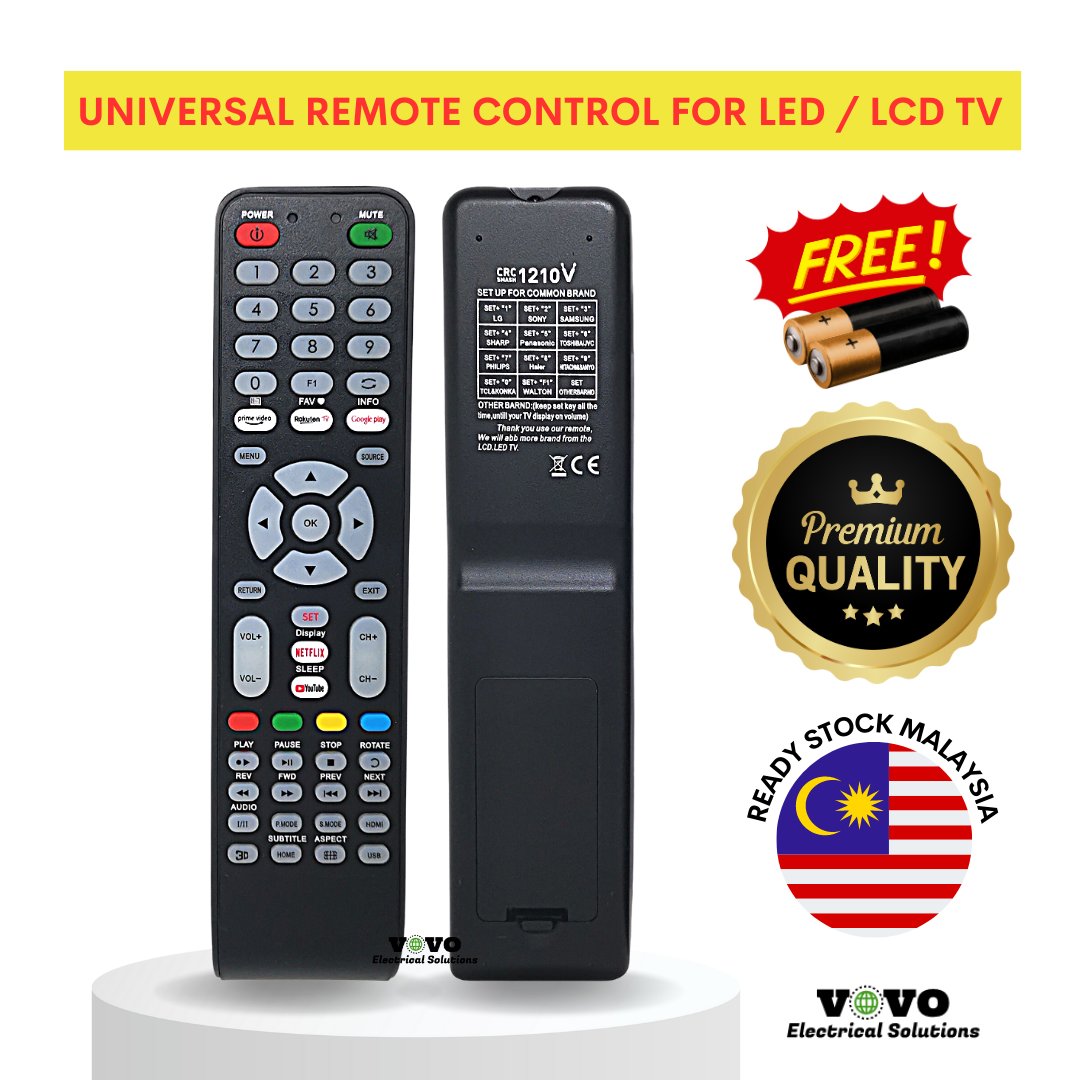 [FREE Battery] Universal LED / LCD TV Remote Control | Shopee Malaysia