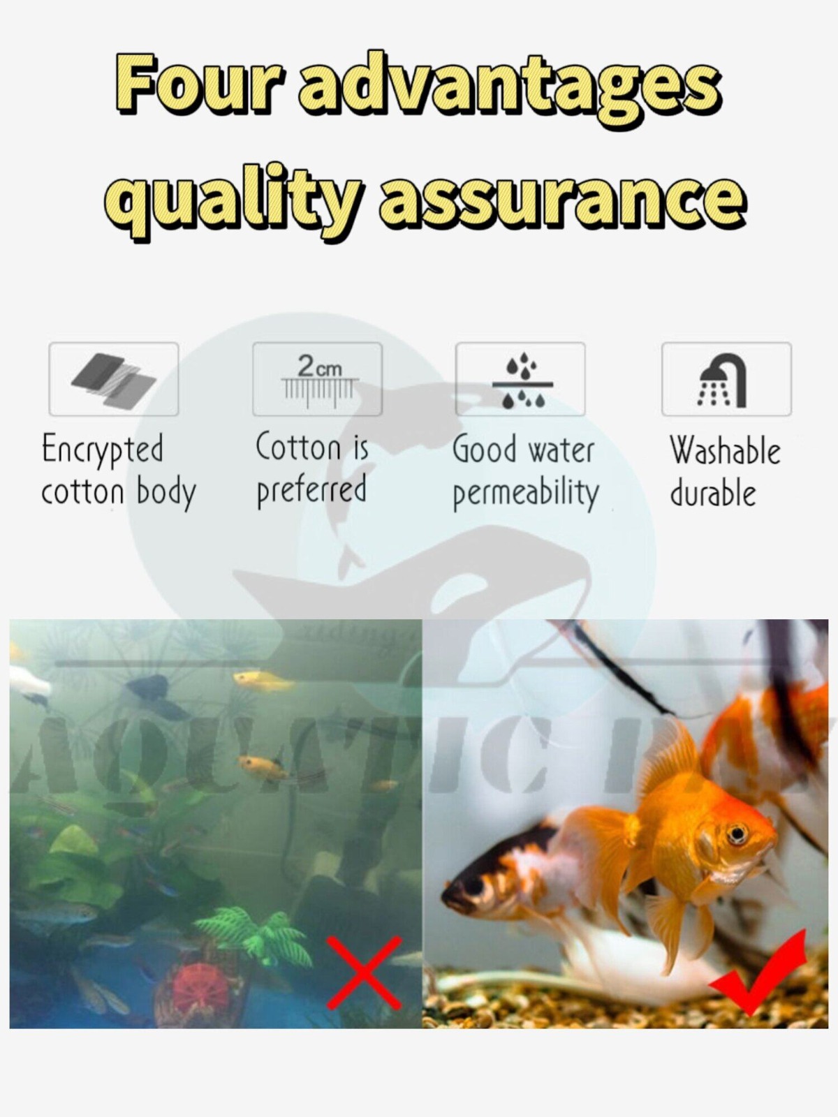 Aquarium Sponge Filter Biochemical Filter Cotton Fish Tank Filter Pad ...