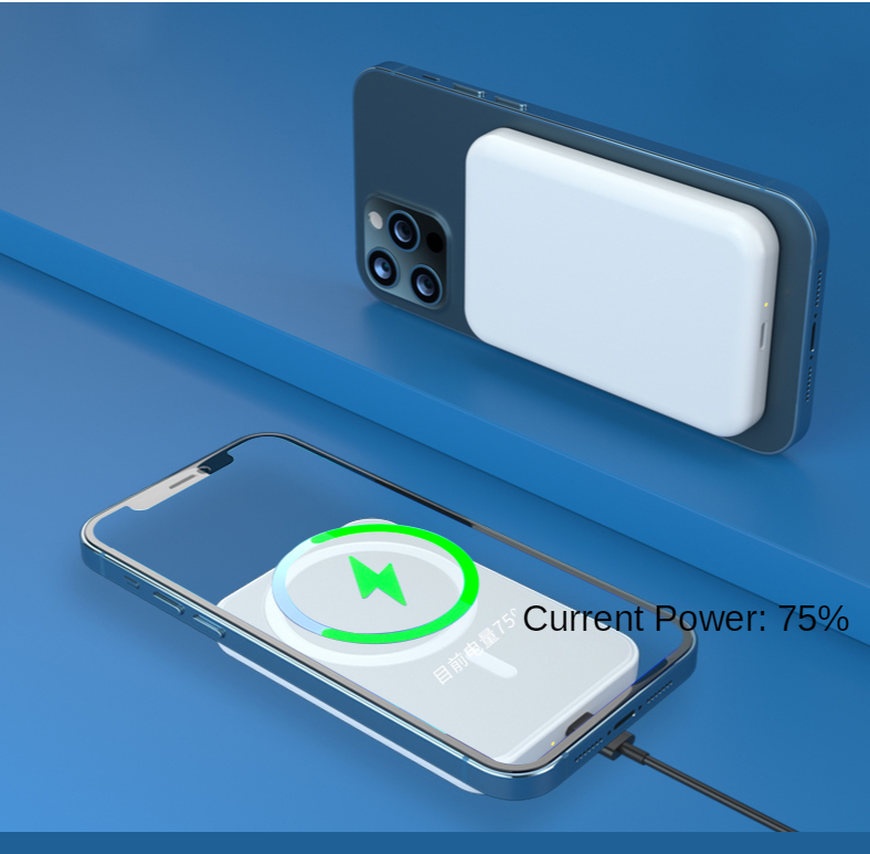 Magnetic Wireless Power Bank External Portable Battery Pack For ip1 13 ...