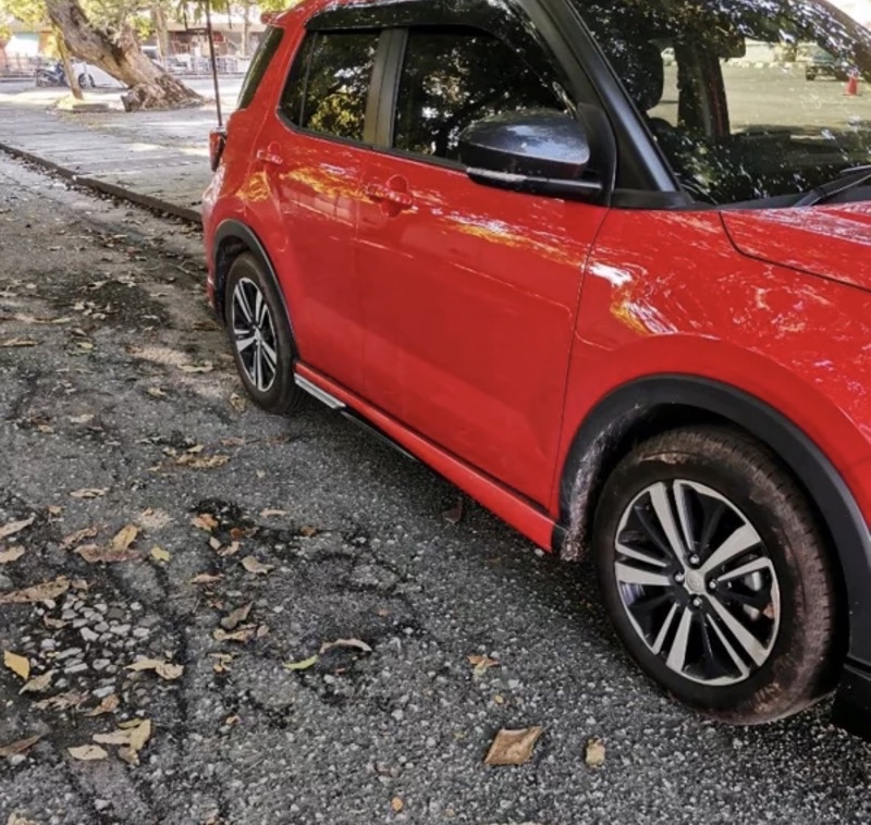 PERODUA ATIVA GEAR UP GU LOOK WITH COLOUR BODYKIT BODY KIT SKIRT ...