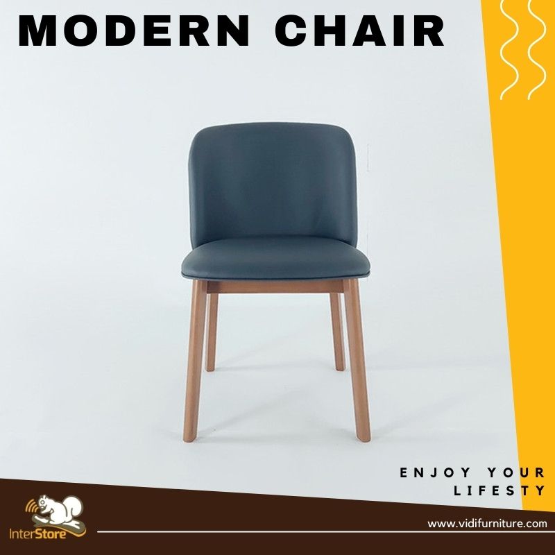 Scandinavian Designer Wooden Chair- Molly/ Solid Rubber wood / fabric ...
