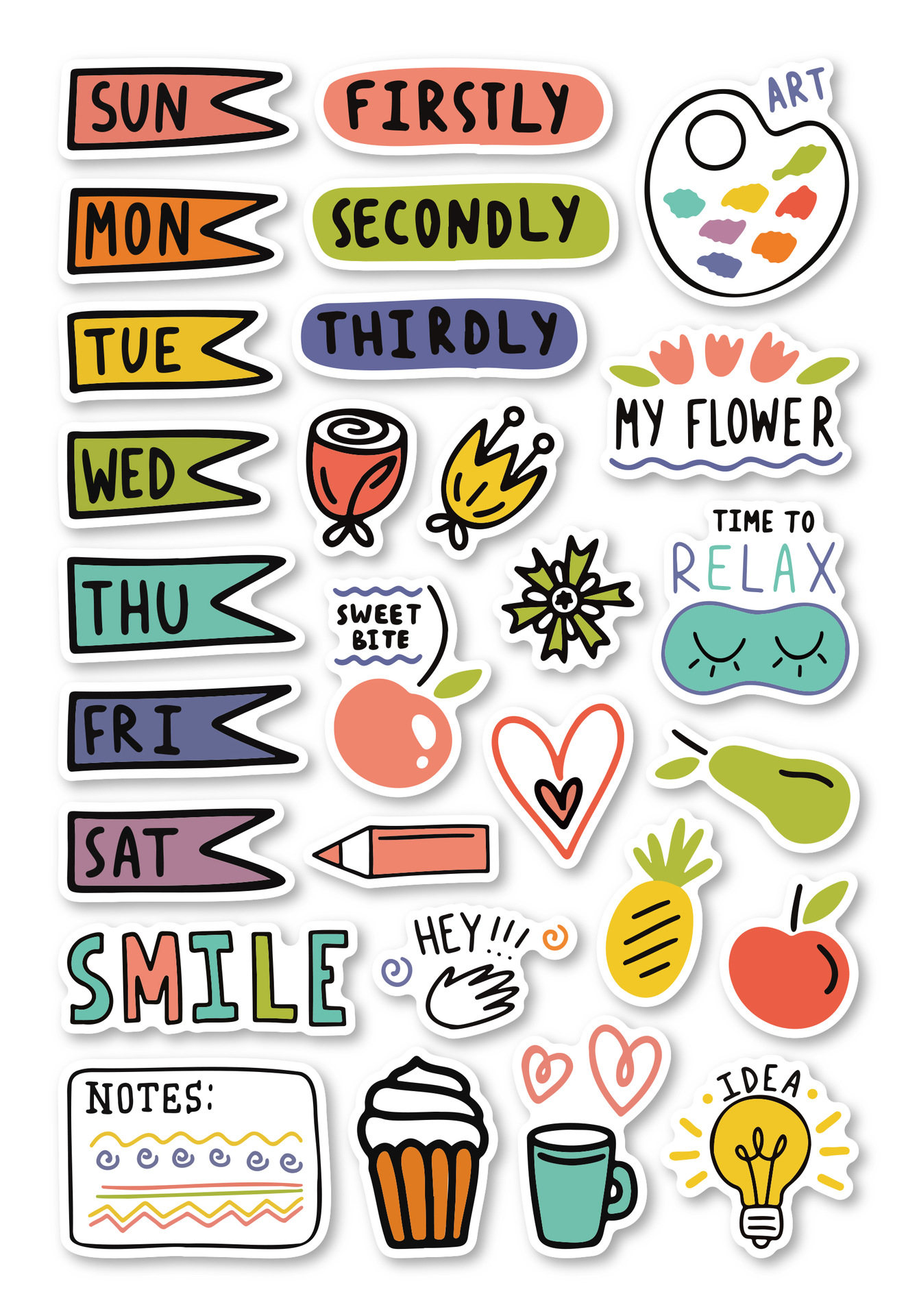 240Pcs 8sheets Journal Planner Stickers Scrapbooking School Stationery ...