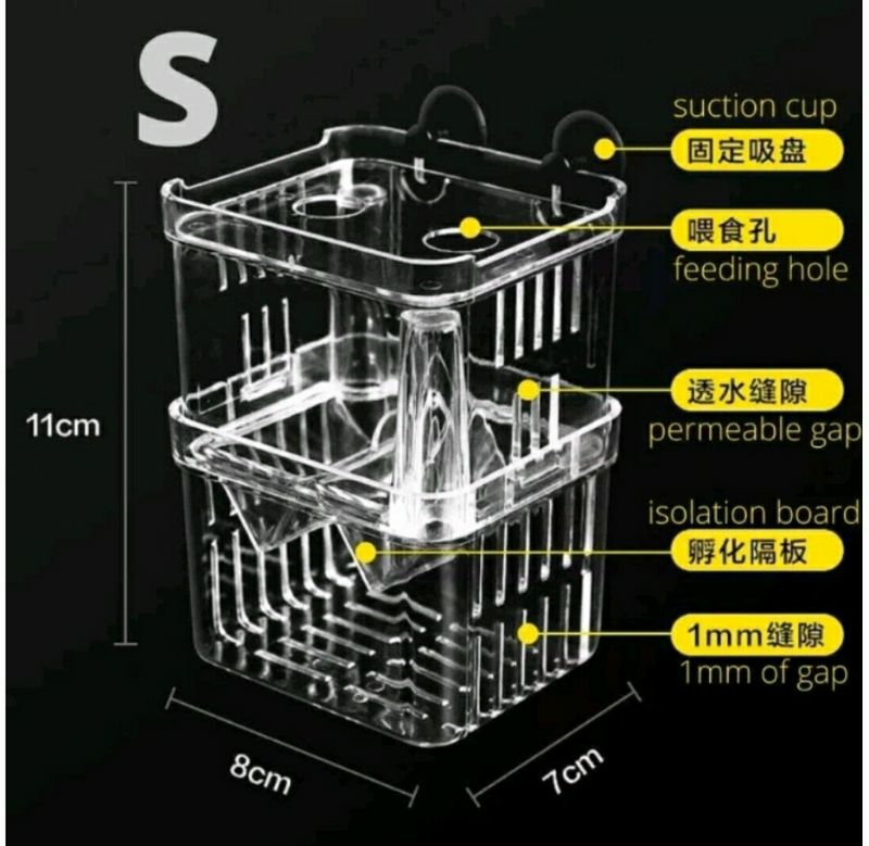【MUST GET】Aquarium Double-layer Clear Fish Breeding Box Isolation Box S ...