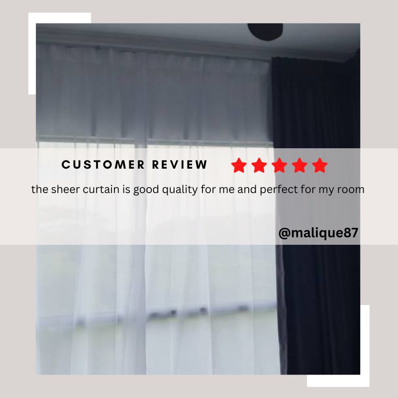 New & Soft TURKEY Sheer Curtain ♥️Hotel Preferred♥️ Langsir Putih / Day ...