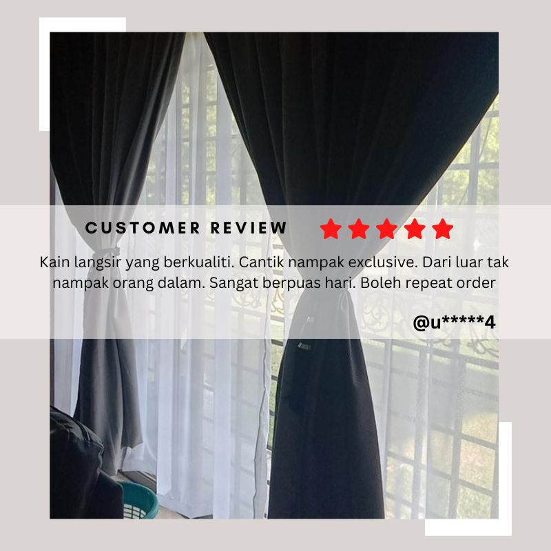 New & Soft TURKEY Sheer Curtain ♥️Hotel Preferred♥️ Langsir Putih / Day ...