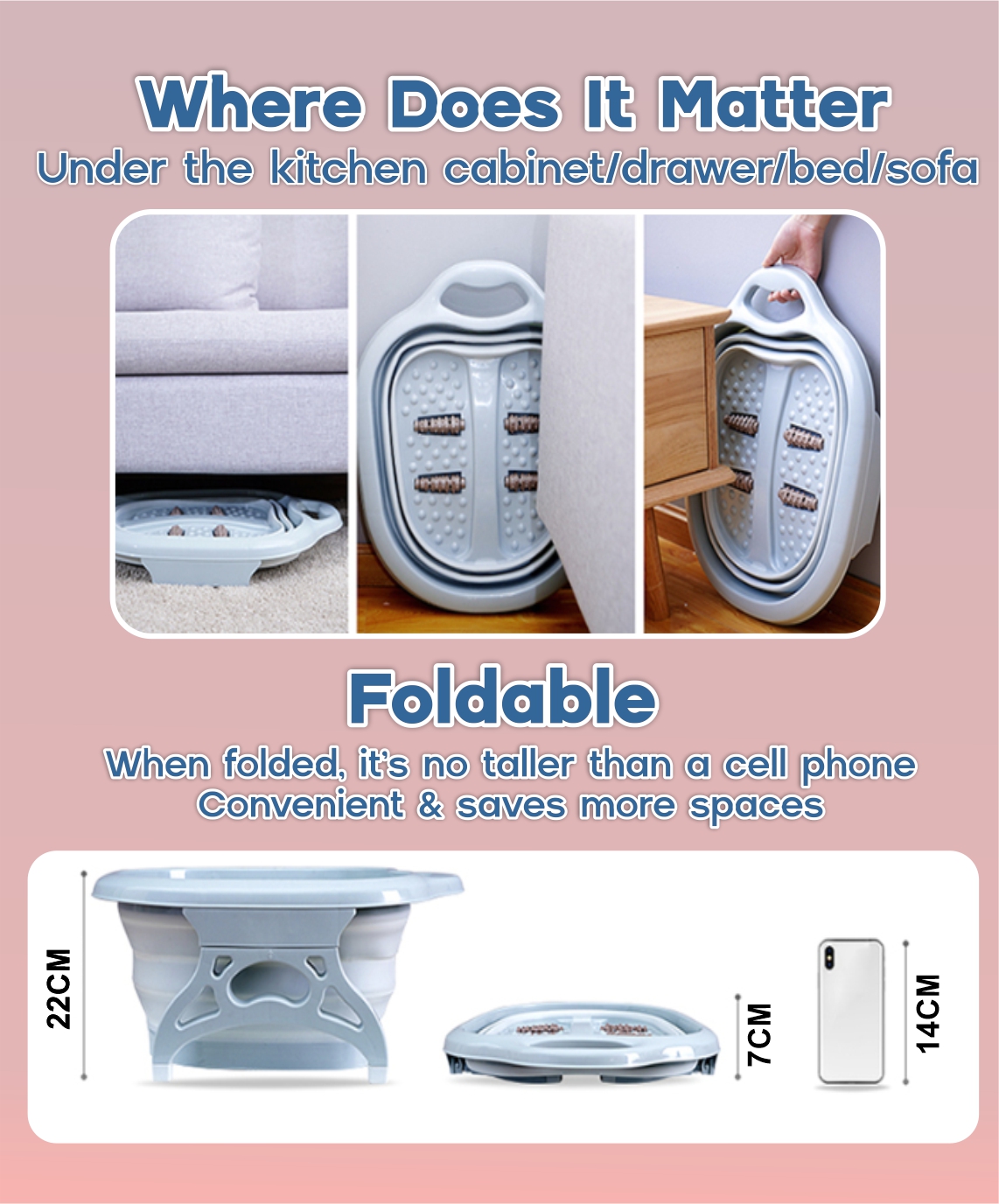 Foldable Foot Spa Bucket Foot Bath Bucket Bekas Kaki Baldi Spa Foot ...