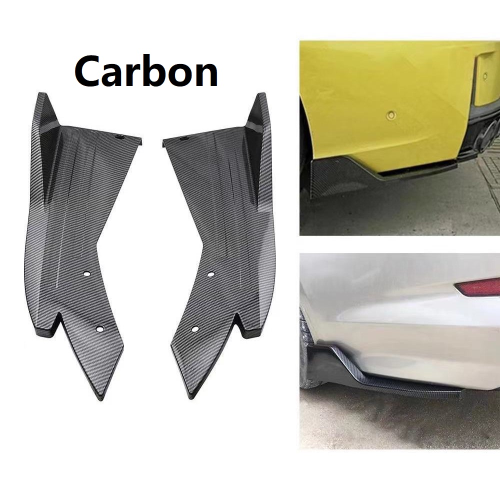 Car Universal Rear Bumper Lip Diffuser Winglet Wings Anti-crash ...