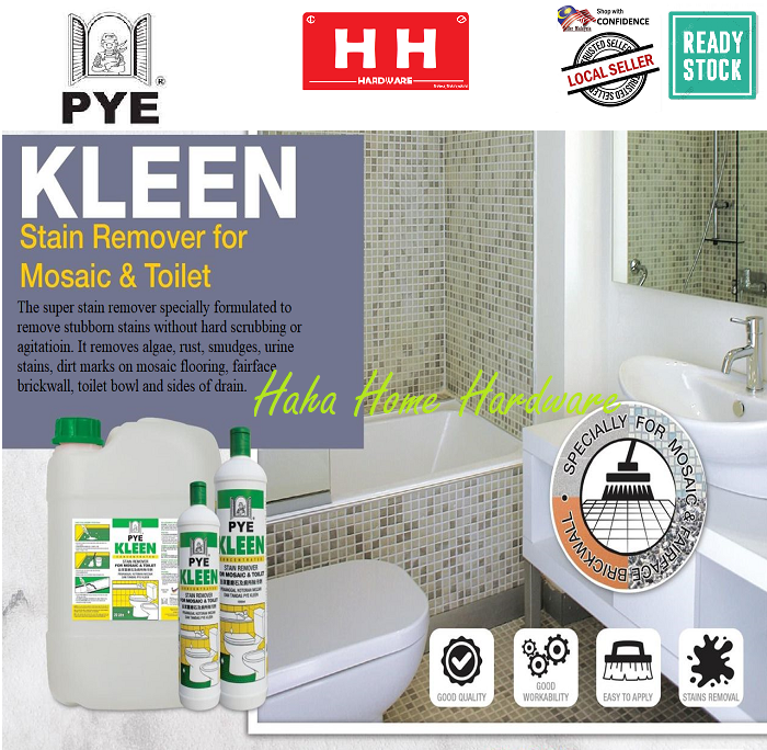 1L PYE KLEEN Stain Remover for Mosaic & Toilet 1000ml ; Cuci Tandas ...