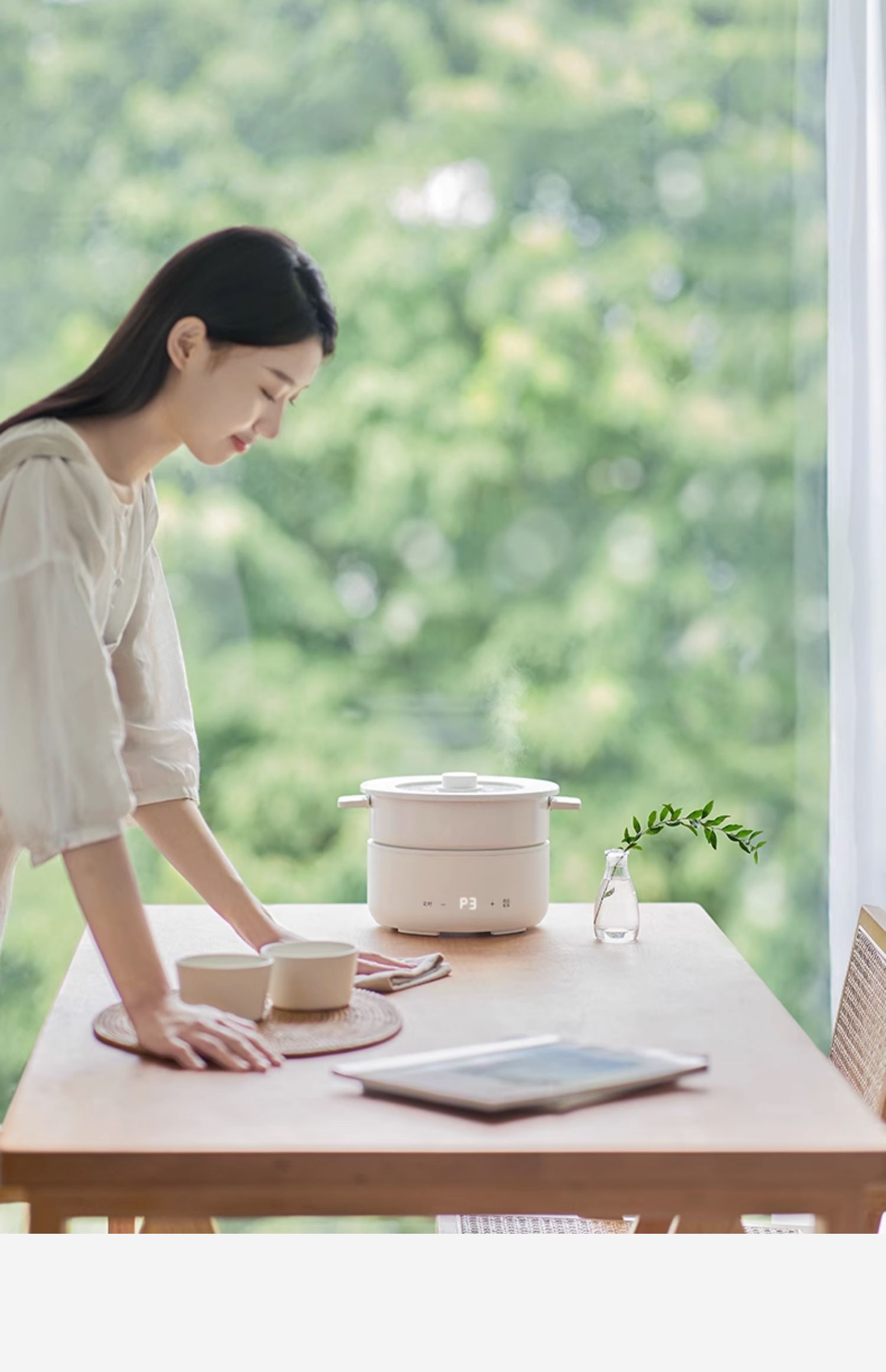 Olayks 3L Detachable Multifunction Electric Cooker Steamboat Pot Split Electric Hot Pot Cooker ...