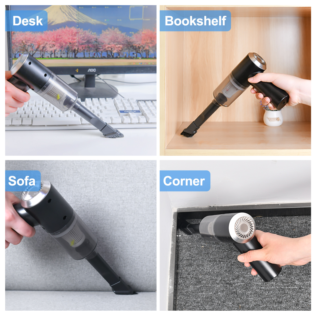 Mini Cordless Car Vacuum 9000pa 2in1 Cleaner Rechargeable & Portable ...