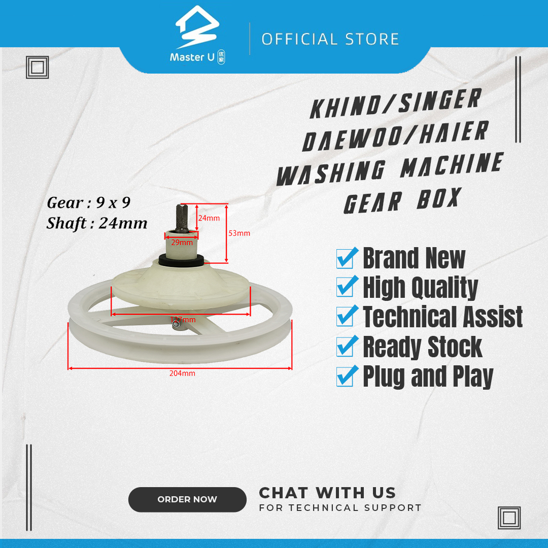 KHIND/SINGER/DAEWOO/HAIER WASHING MACHINES GEAR BOX - DTEO 699/HAIER ...