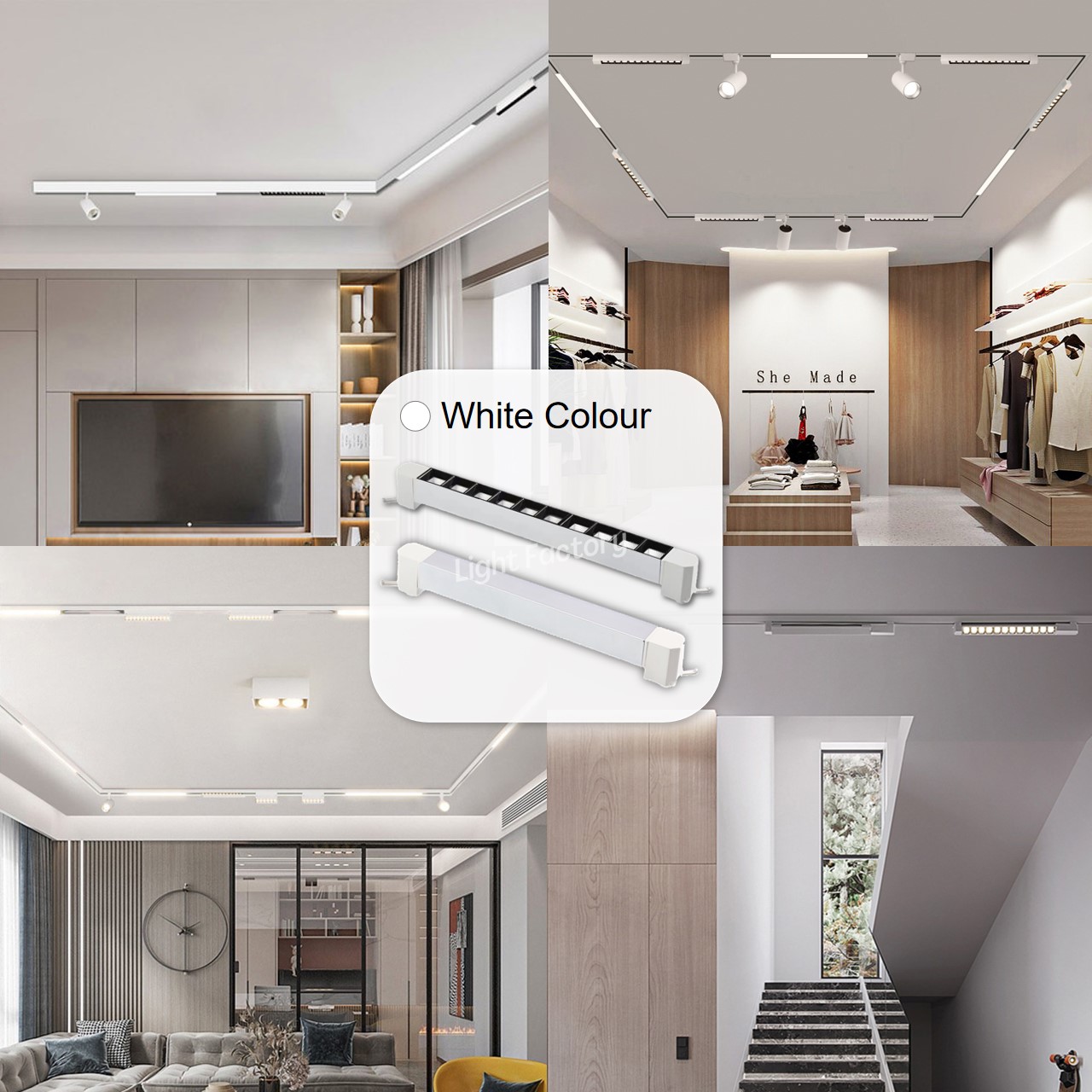 🔥NEW🔥Linear Led Track Light 10W 20W 30W Spotlight LED 1 Meter Track ...