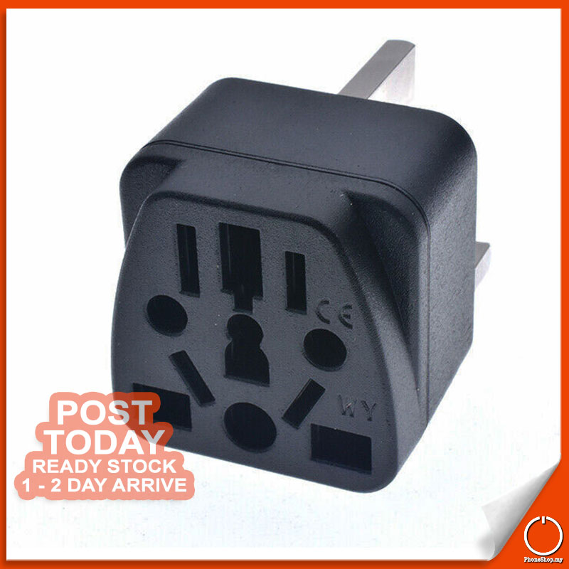 𝐀𝐋𝐋 𝐈𝐍 𝐎𝐍𝐄 Universal Travel Adapter US EU CN To Malaysia 3 Pin Plug ...