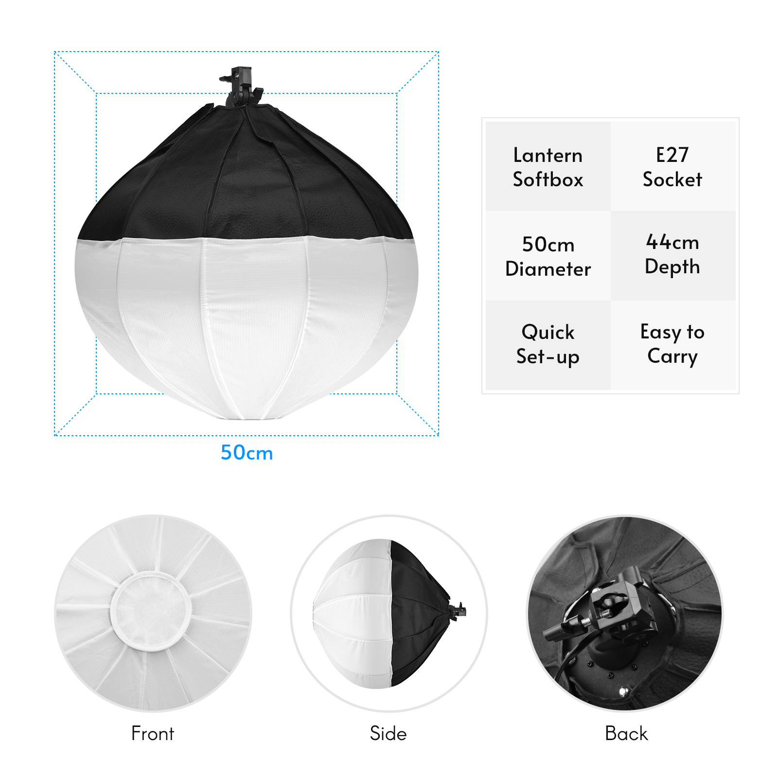 Lantern Softbox E27 Socket Lighting Ball Lampu Studio Bola 50cm Light ...