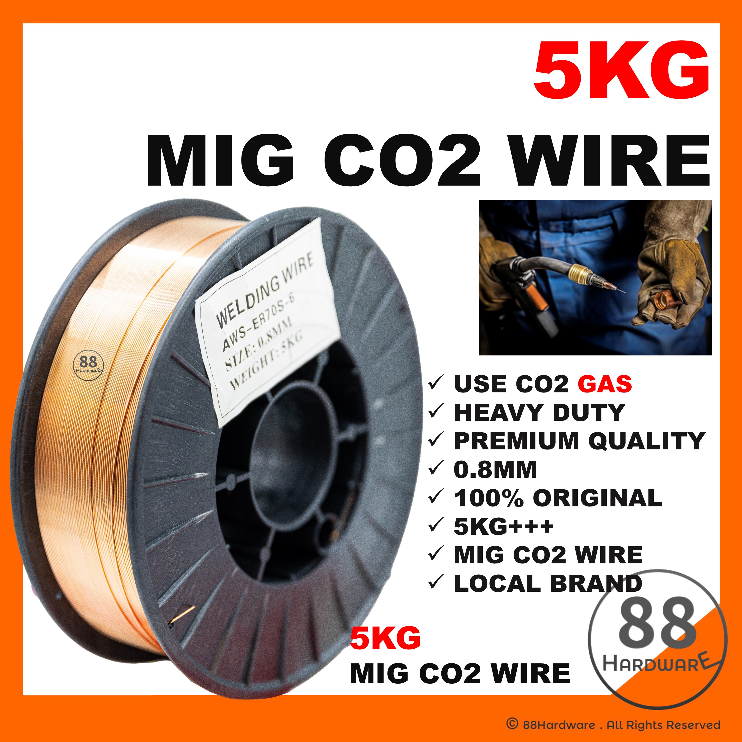5KG 0.8mm Co2 mig welding wire / mig wire / welding wire / mig wire 5kg / mig wire stainless ...