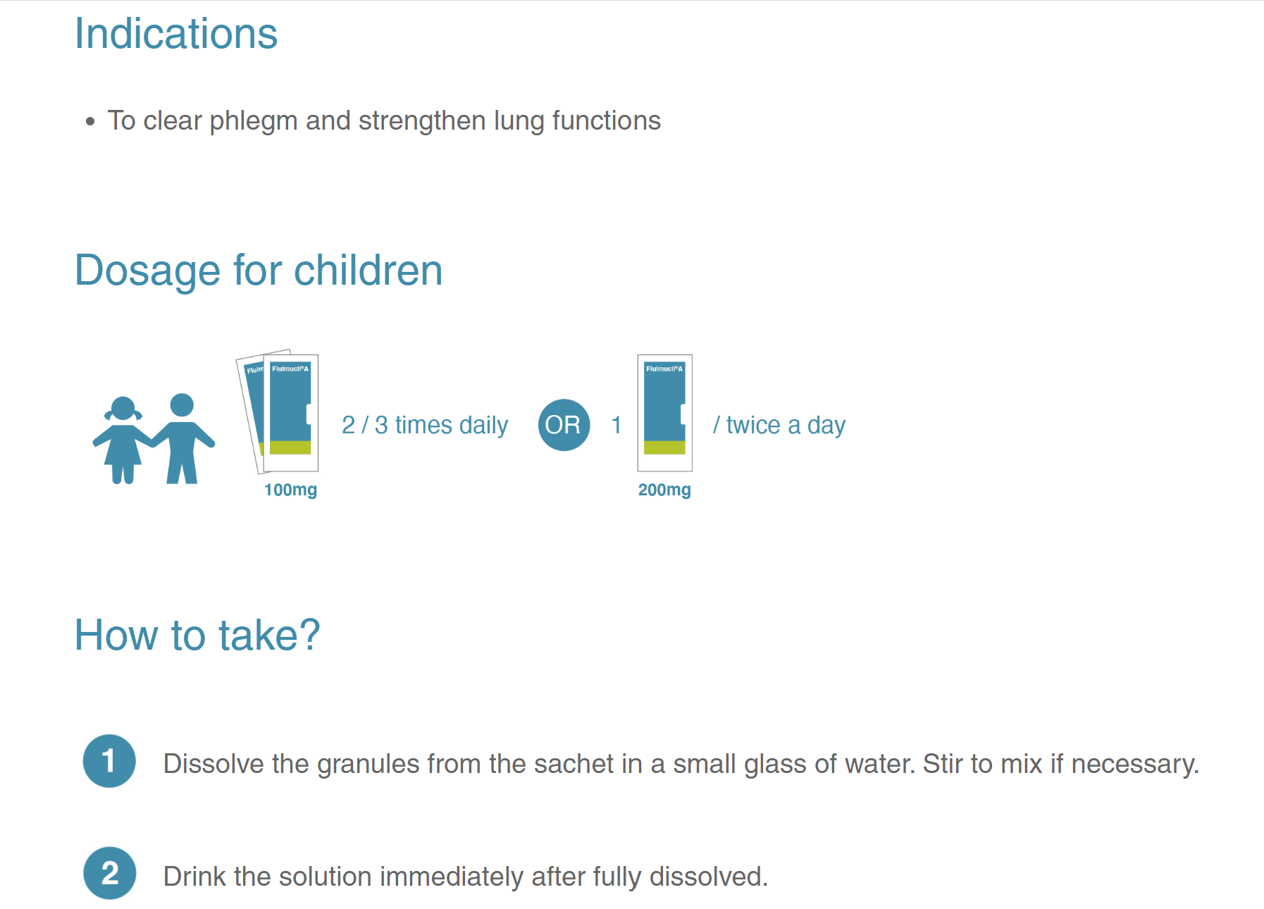 FLUIMUCIL 100MG/200MG GRANULES/600MG EFFERVESCENT TABLETS 10S ...