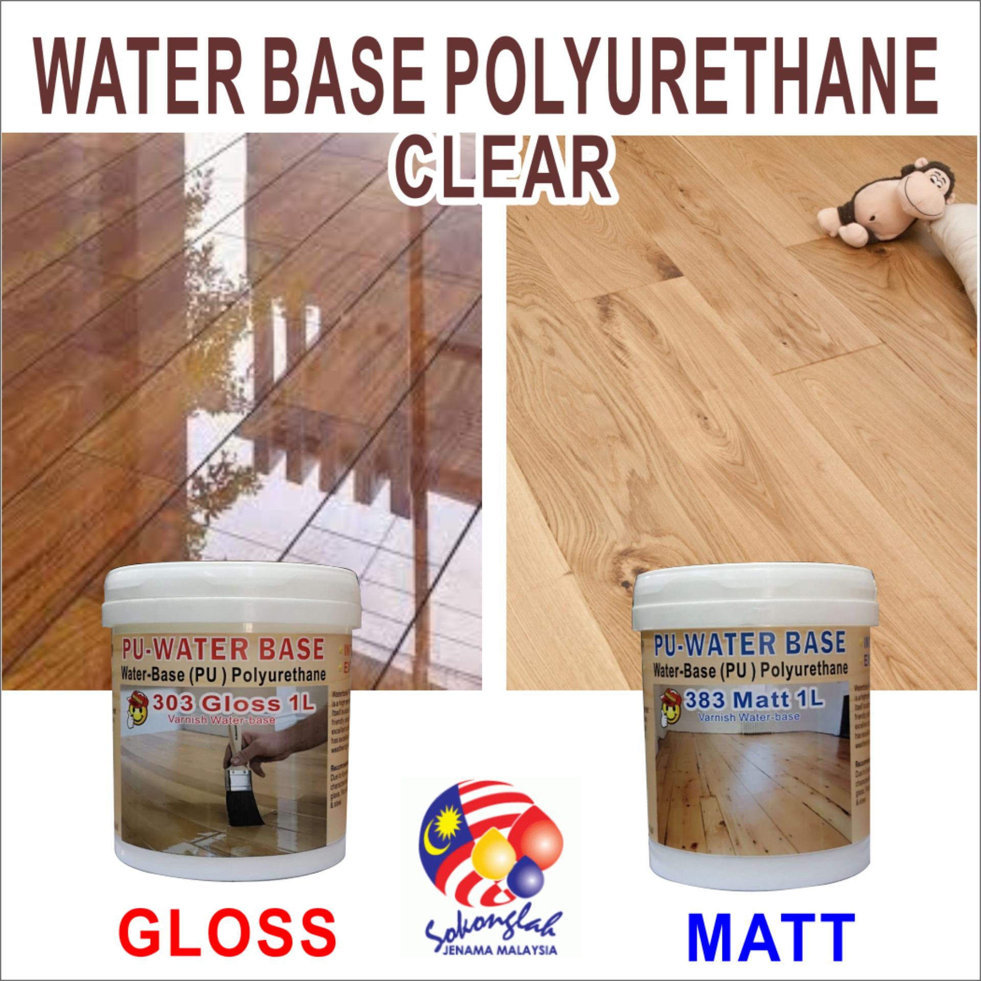 CLEAR ( 5L ) PU COAT WATER BASE POLYURETHANE P.U EXTERIOR AND INTERIOR ...