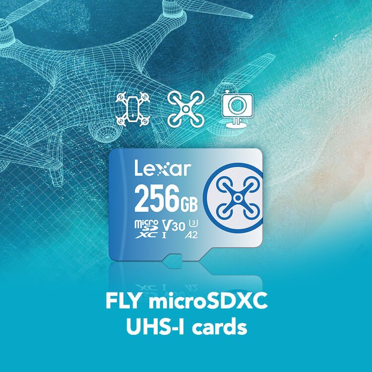 Lexar FLY microSDXC USH-I Card 256GB 128GB 64GB Memory Card A2 Micro SD ...