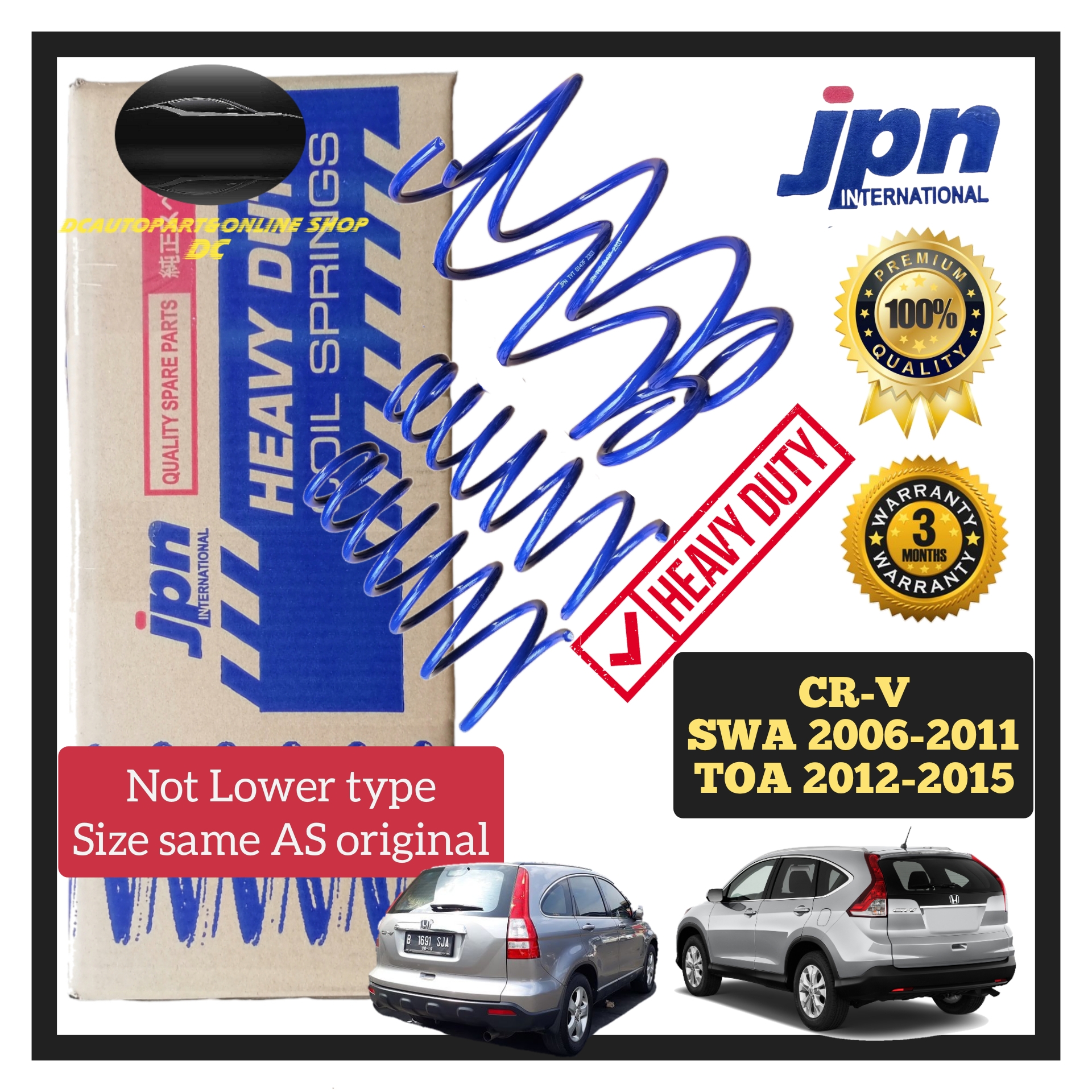 JPN INTERNATIONAL HEAVY DUTY COIL SPRING HONDA CRV CR-V SWA TOA 2006 ...