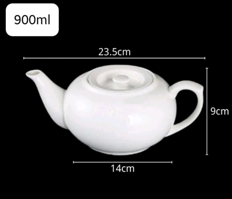 Teko Teh Putih Ceramic Chinese Tea Pot 900ml Porcelain Teapot | Shopee ...