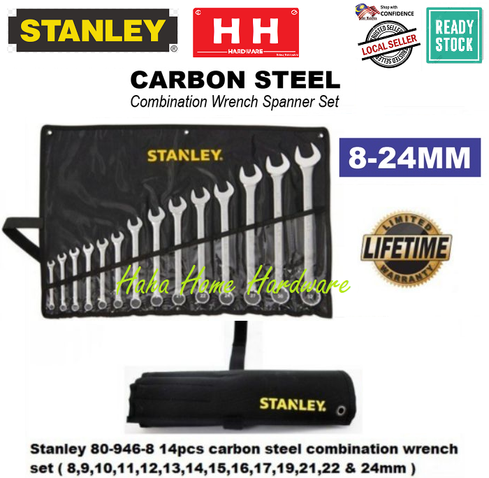 Set Sepana Kombinasi Stanley carbon steel 8-24 mm Combination Wrench ...