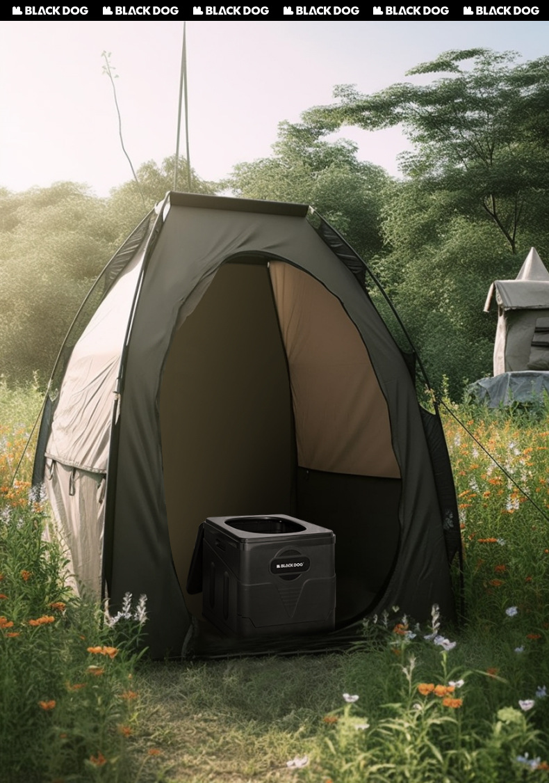 Black dog Multipurpose Box Camping Folding Portable Toilet Stool ...